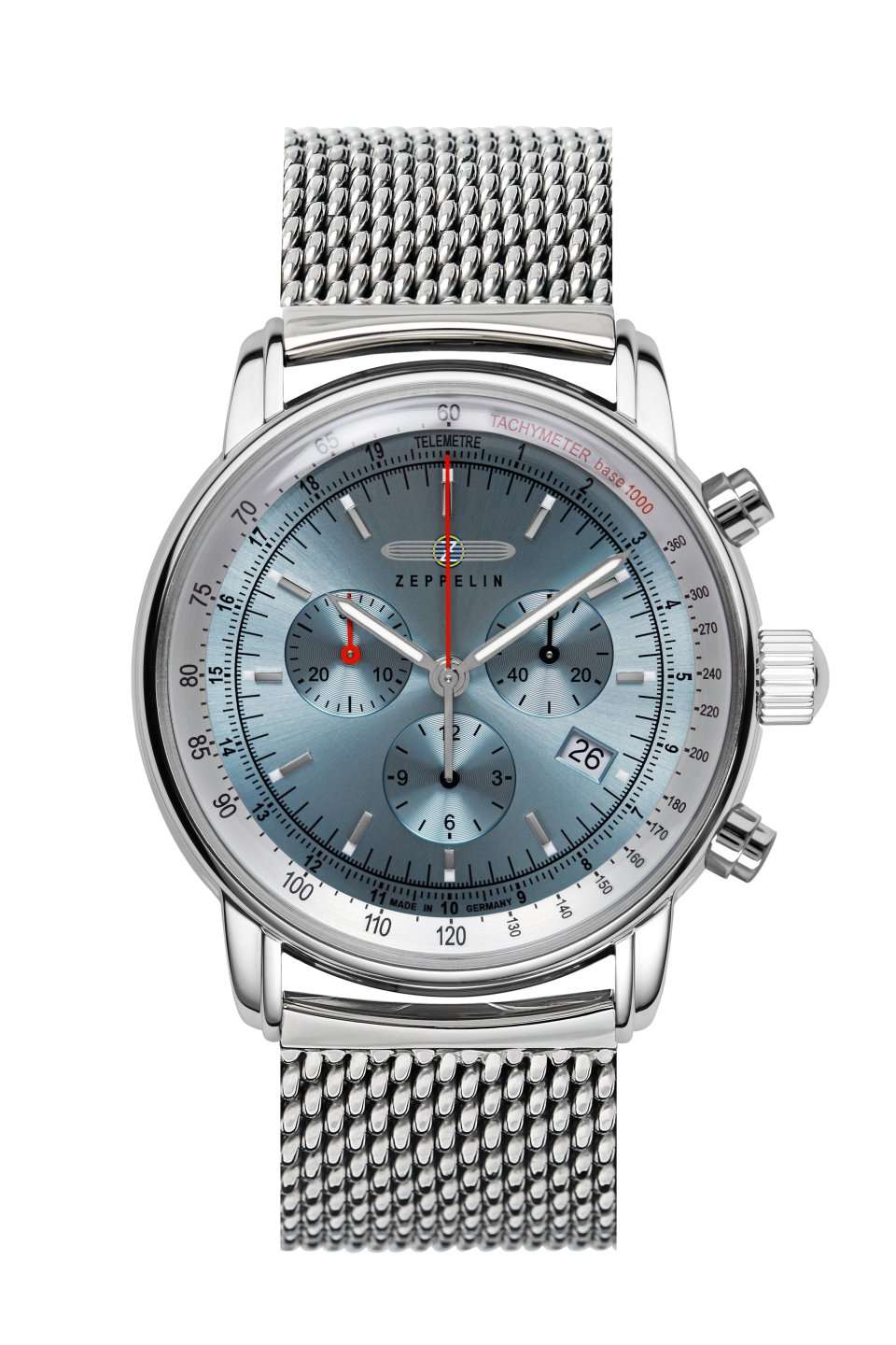 HAU, Zeppelin LZ 14 Marine Chronograph Ronda 5030.D, MB Steelcase, wr ...