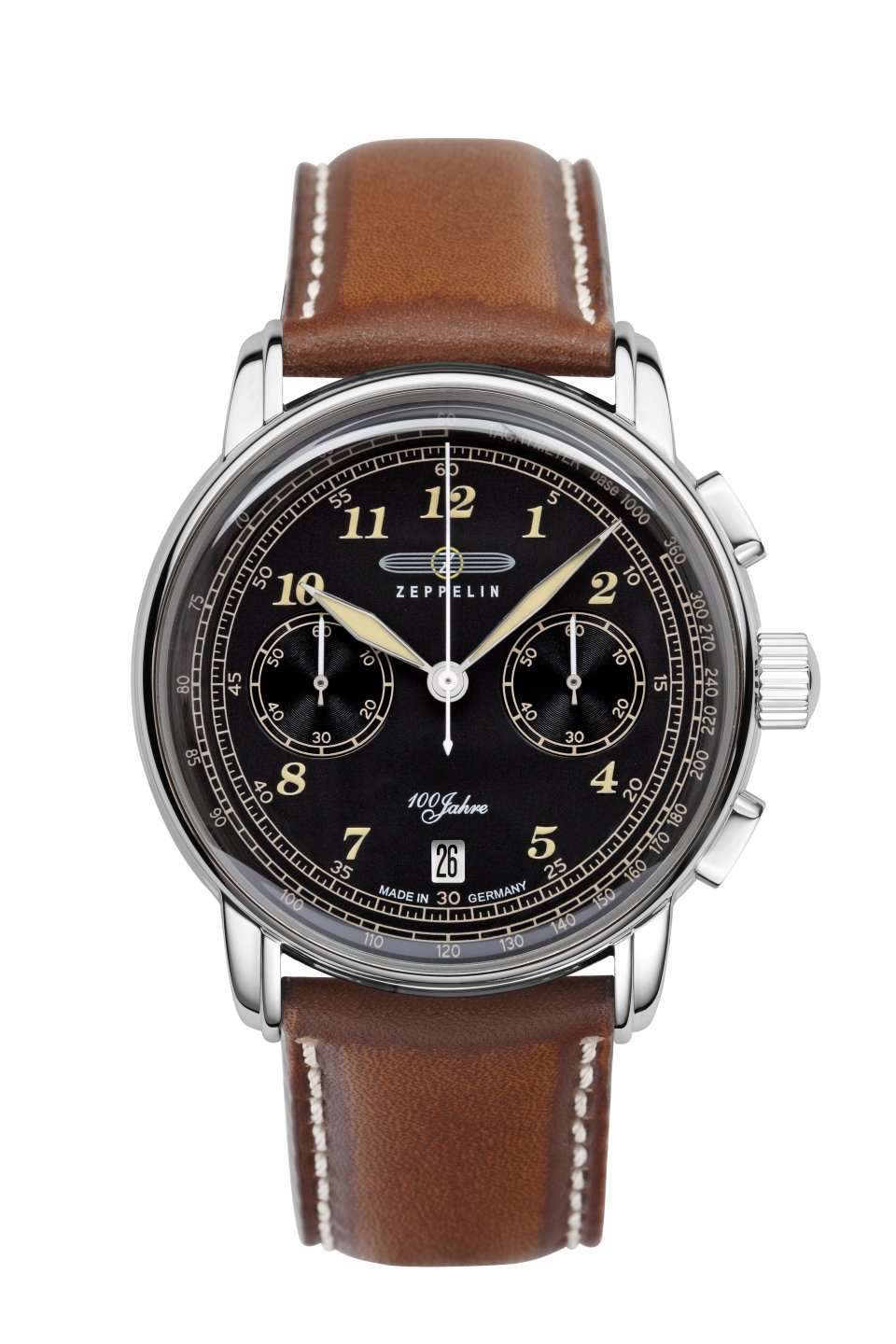 HAU, Zeppelin 100 Jahre Chrono Cal. 6S21 Steelcase wr 5atm, MineralK1 ...